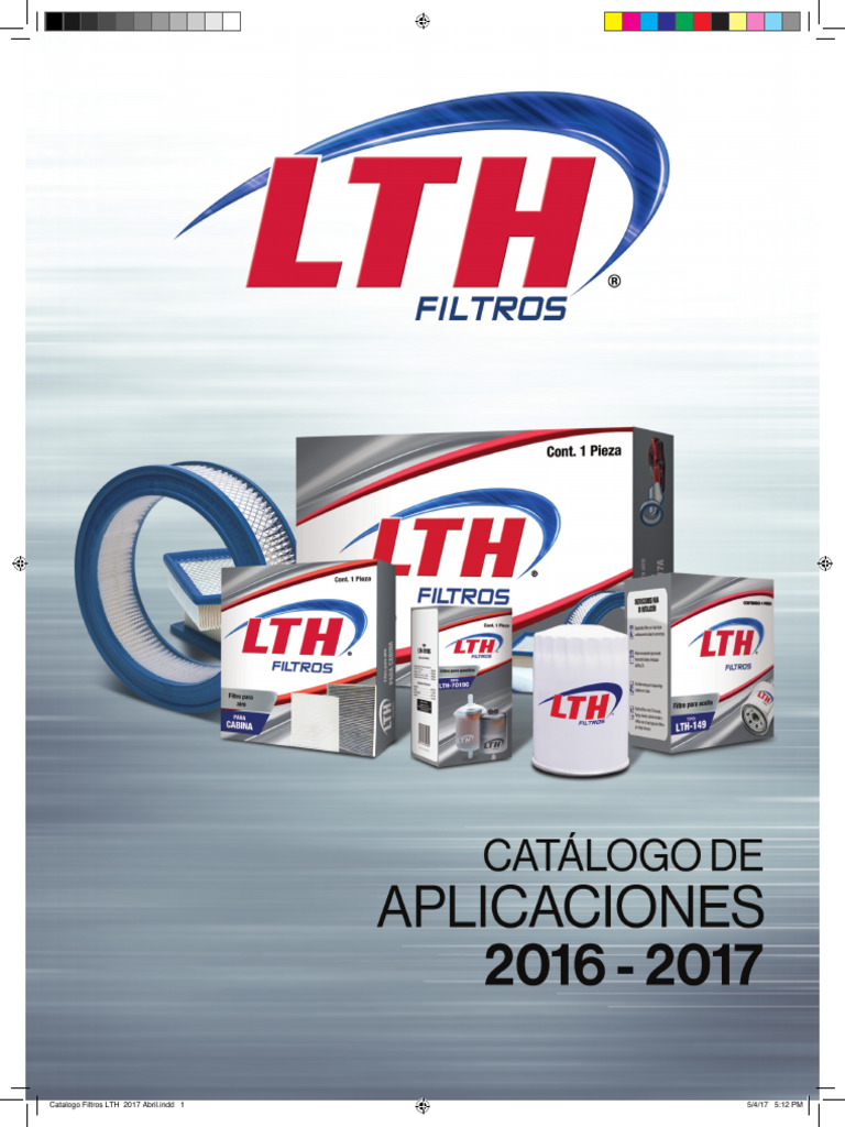 Catalogo Filtros LTH 2017 | PDF | Filtración | Inyección de combustible