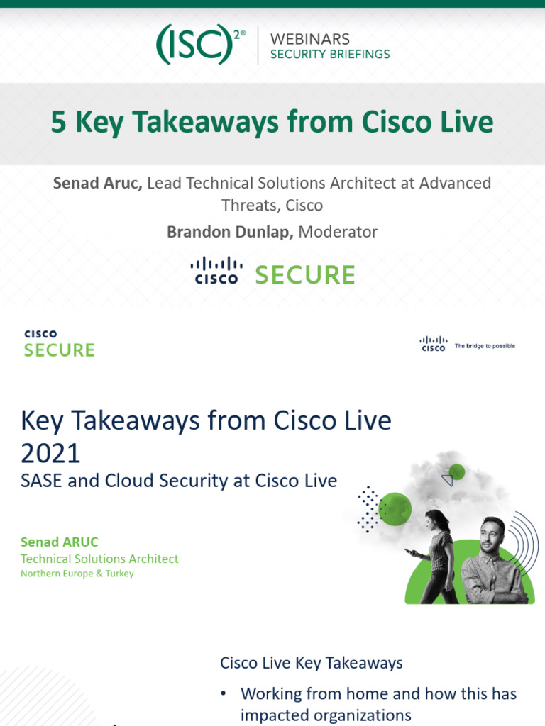 Key Insights from Cisco Live 2021 | PDF | Security | Computer Security