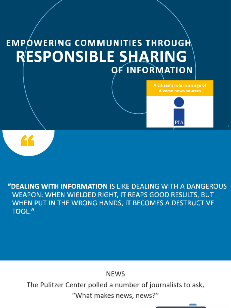 Responsible Sharing of Information | PDF