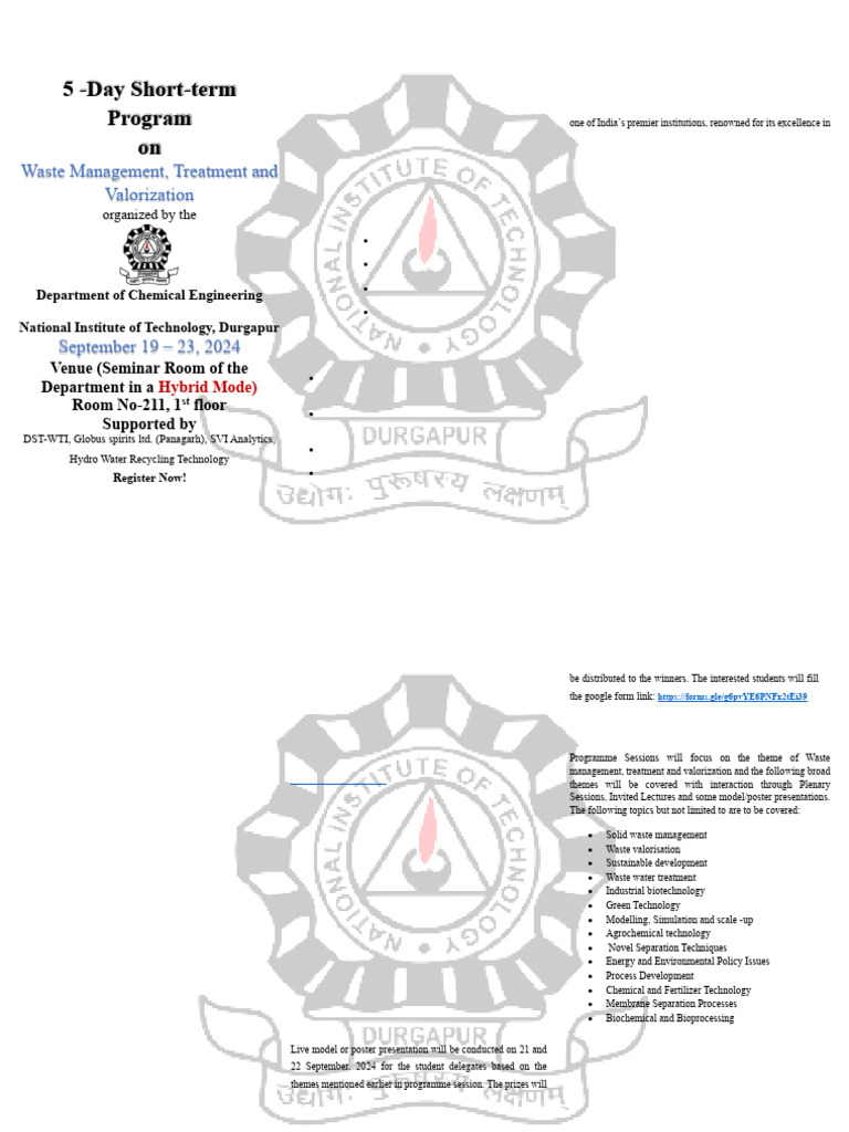 Short Term Programme Brochure-1-3 | PDF | Science
