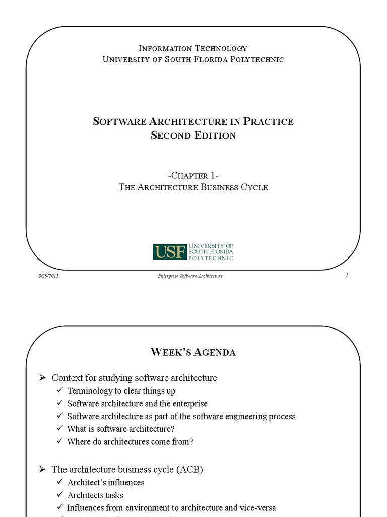 Chapter 1 - The Architecture Business Cycle | PDF | Software Architecture | Enterprise Architecture