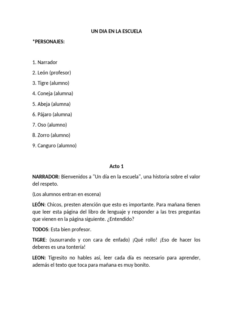Un Dia en La Escuela | PDF | León
