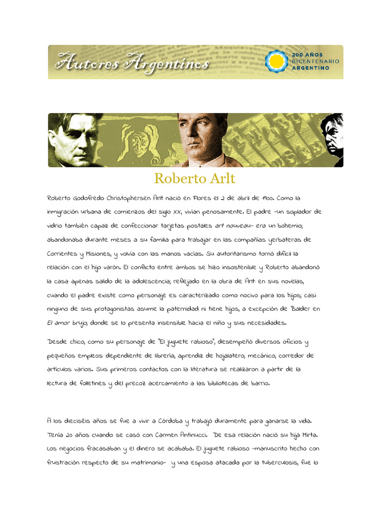 Roberto Arlt | PDF