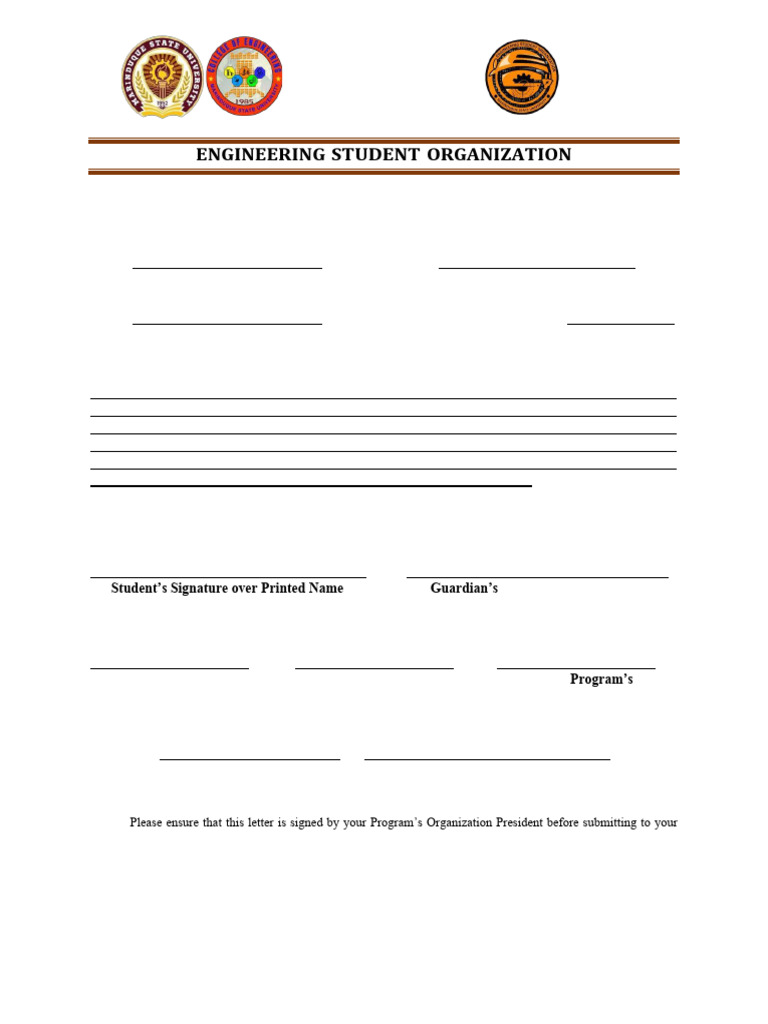 Absence Slip For Engineering Week | PDF