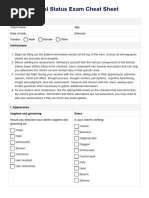 Mental Status Exam Cheat Sheet | PDF | Affect (Psychology) | Mental Health