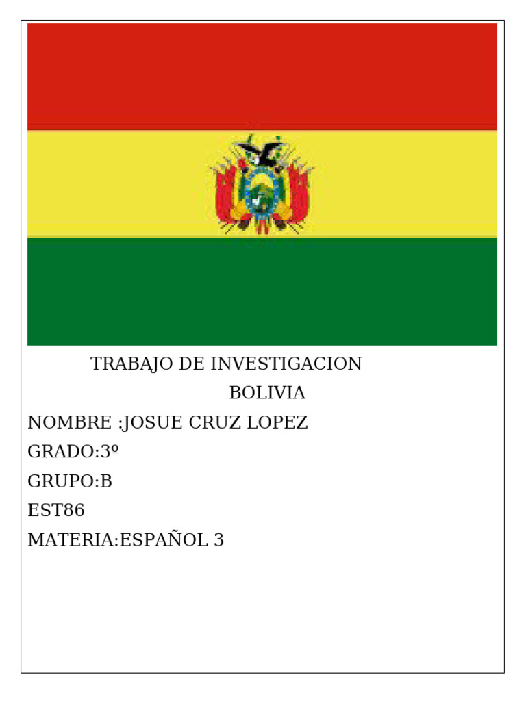 bolivia español | PDF | Multilingüismo | Bolivia