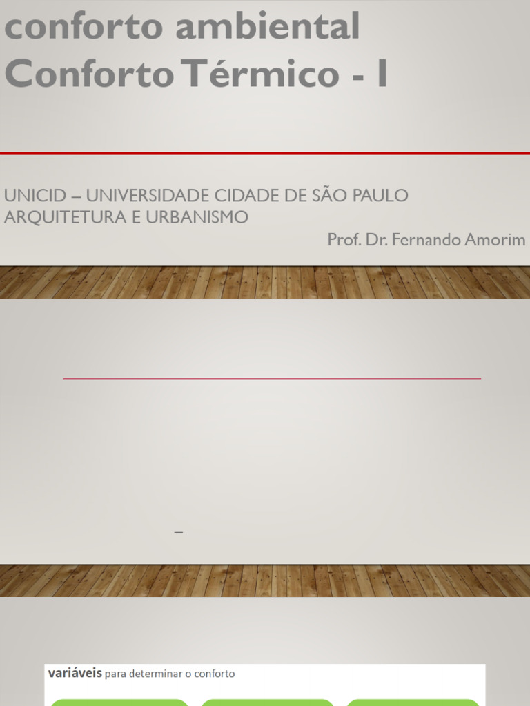Conforto Térmico e Ventilação em Ambientes | PDF | Temperatura | Umidade