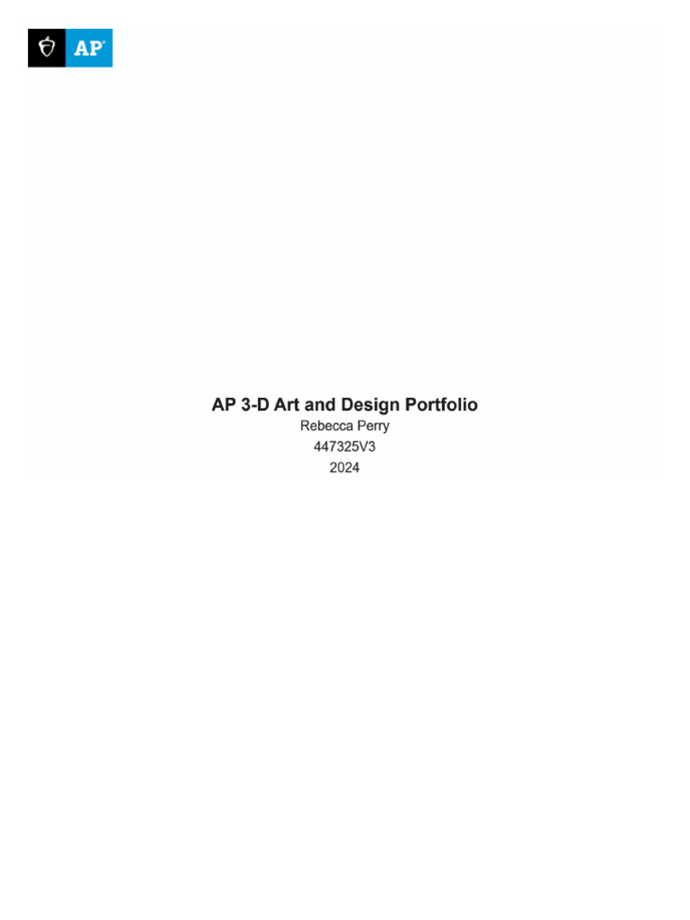 447325V3 AP 3-D Art and Design Portfolio | PDF