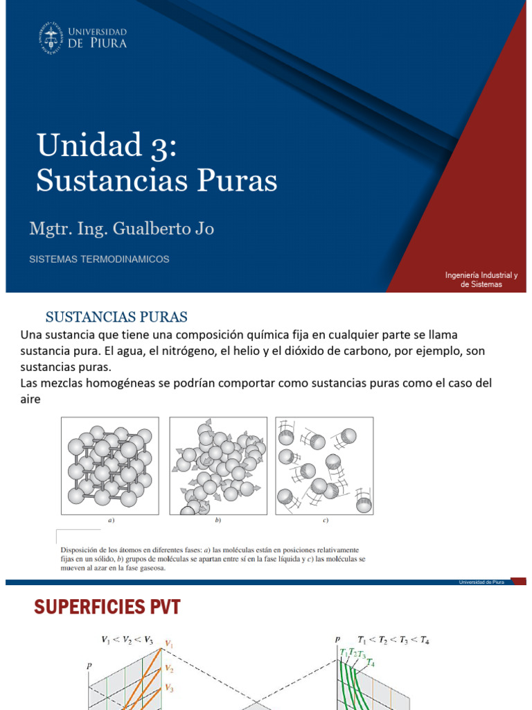 Unidad 3 Sustancias Puras 24 - 2 B | PDF | Gases | Vapor