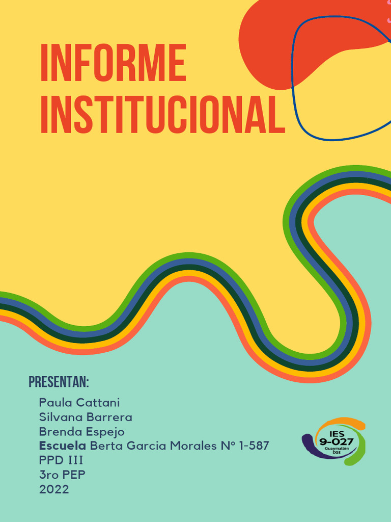 informe institucional caratula | PDF