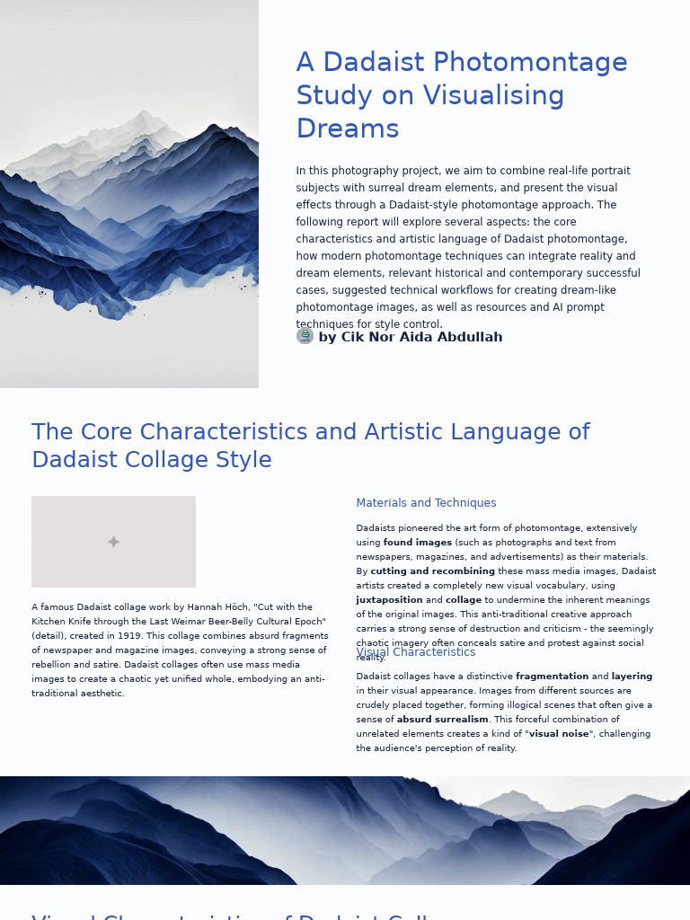 A Dadaist Photomontage Study On Visualising Dreams | PDF | Collage ...