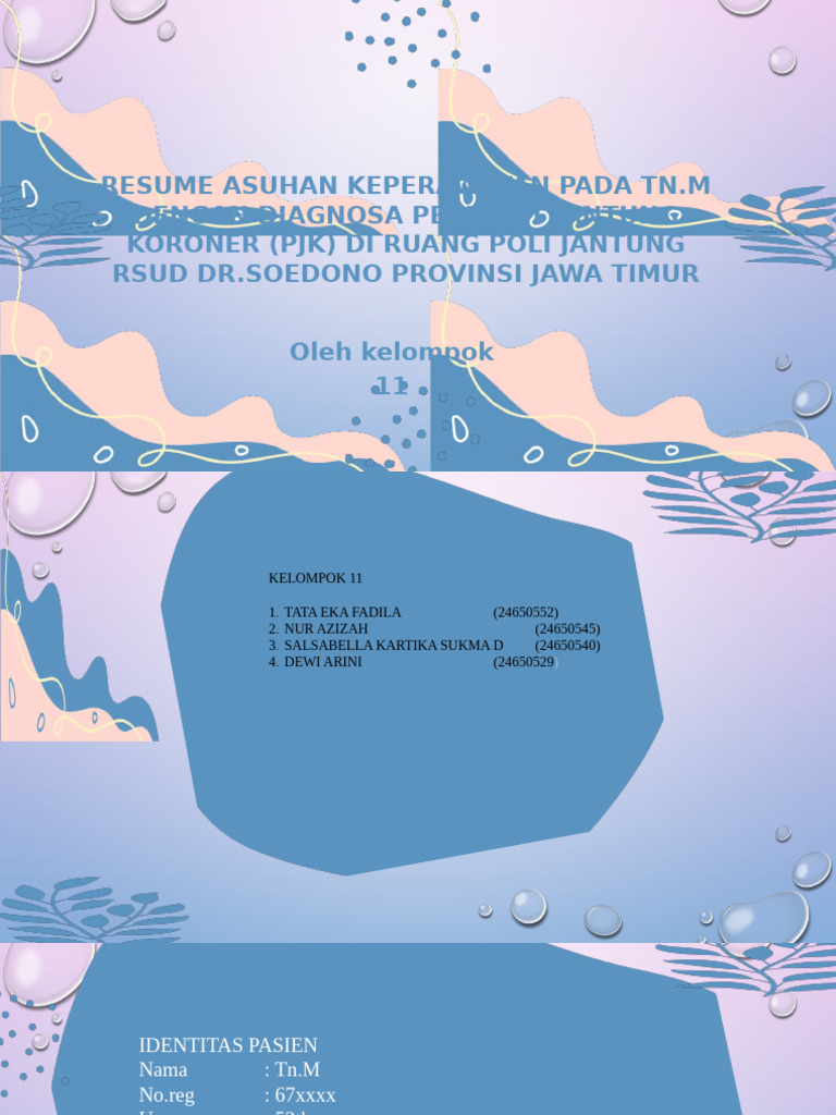 Resume Keperawatan PJK di RSUD Dr. Soedono | PDF