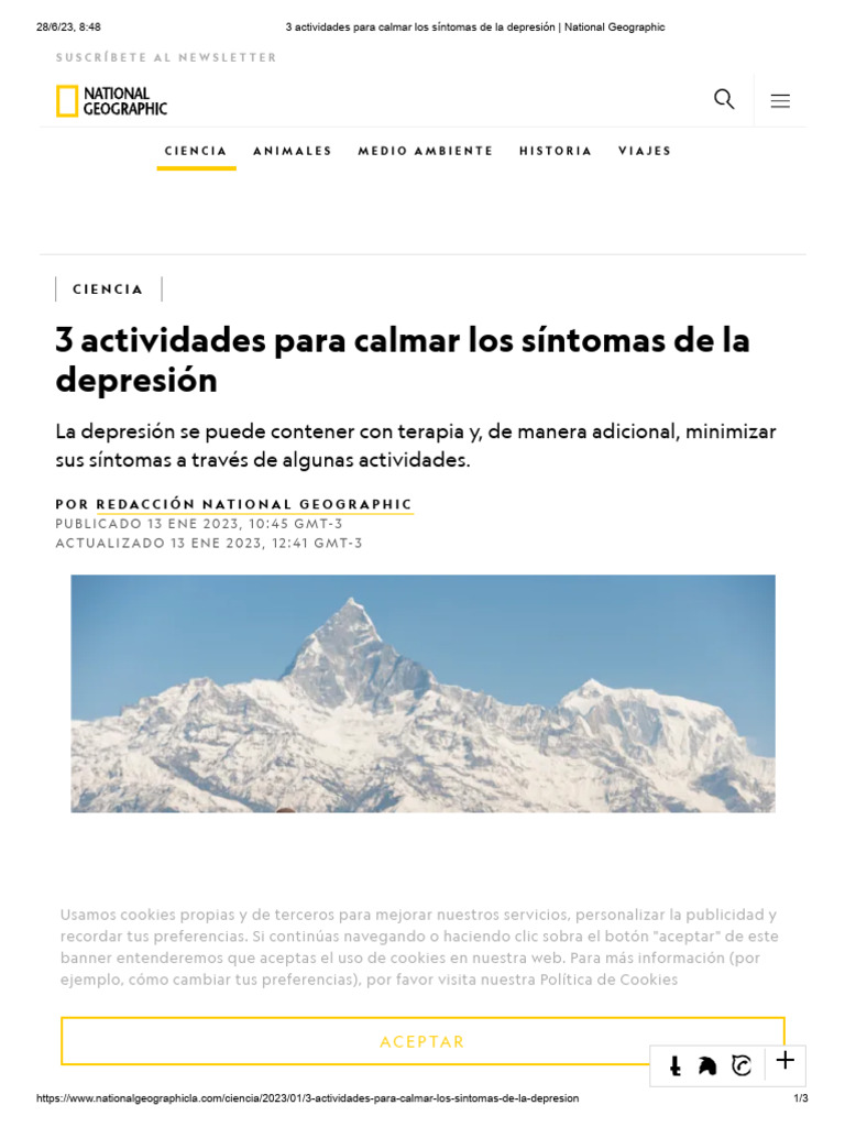 3 actividades para calmar los síntomas de la depresión _ National ...