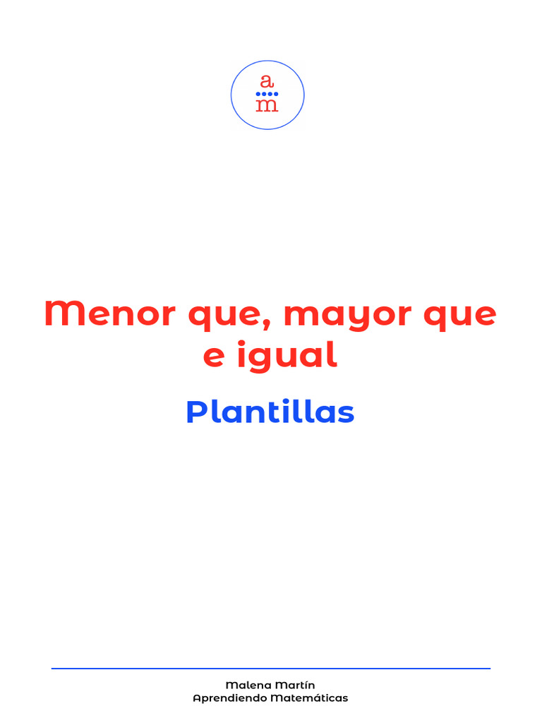 Signos de mayor y menor que en matemáticas | PDF