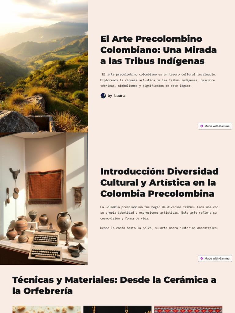 Arte Precolombino Colombiano: Legado y Significado | PDF