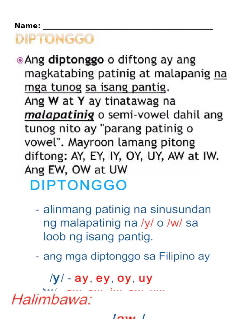 Diptonggo | PDF