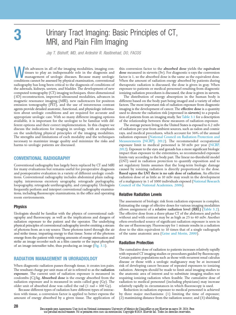8.-Urinary Tract Imaging: Basic Principles of CT, MRI, and Plain Film Imaging | PDF | Medical ...