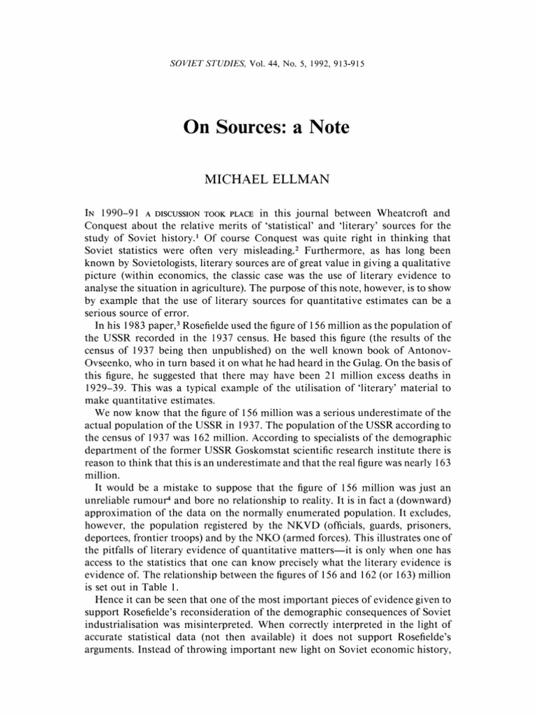 On Sources_a Note by Michael Ellman | PDF