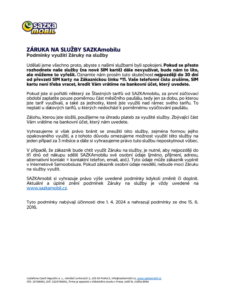 20240401_SAZKAmobil_Zaruka_na_sluzby | PDF