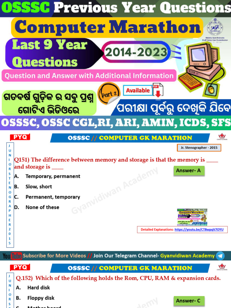 Computer GK Marathon Part-2 | PDF | Computer Data Storage | Printer (Computing)