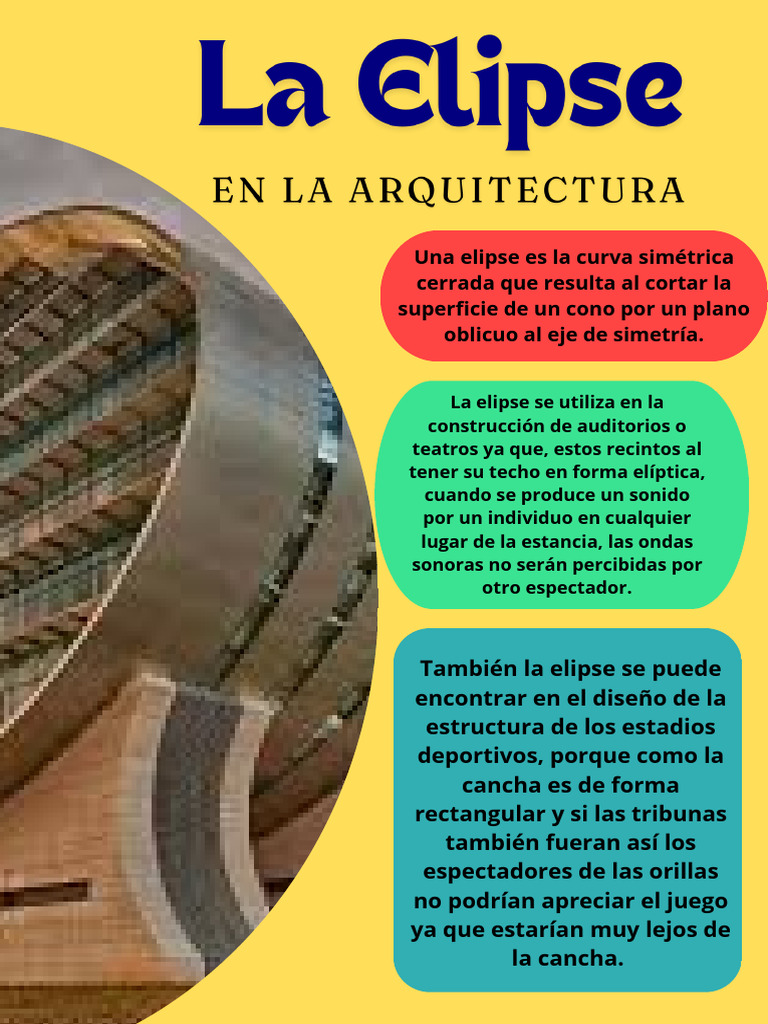 Aplicaciones de la elipse en auditorios y estadios | PDF