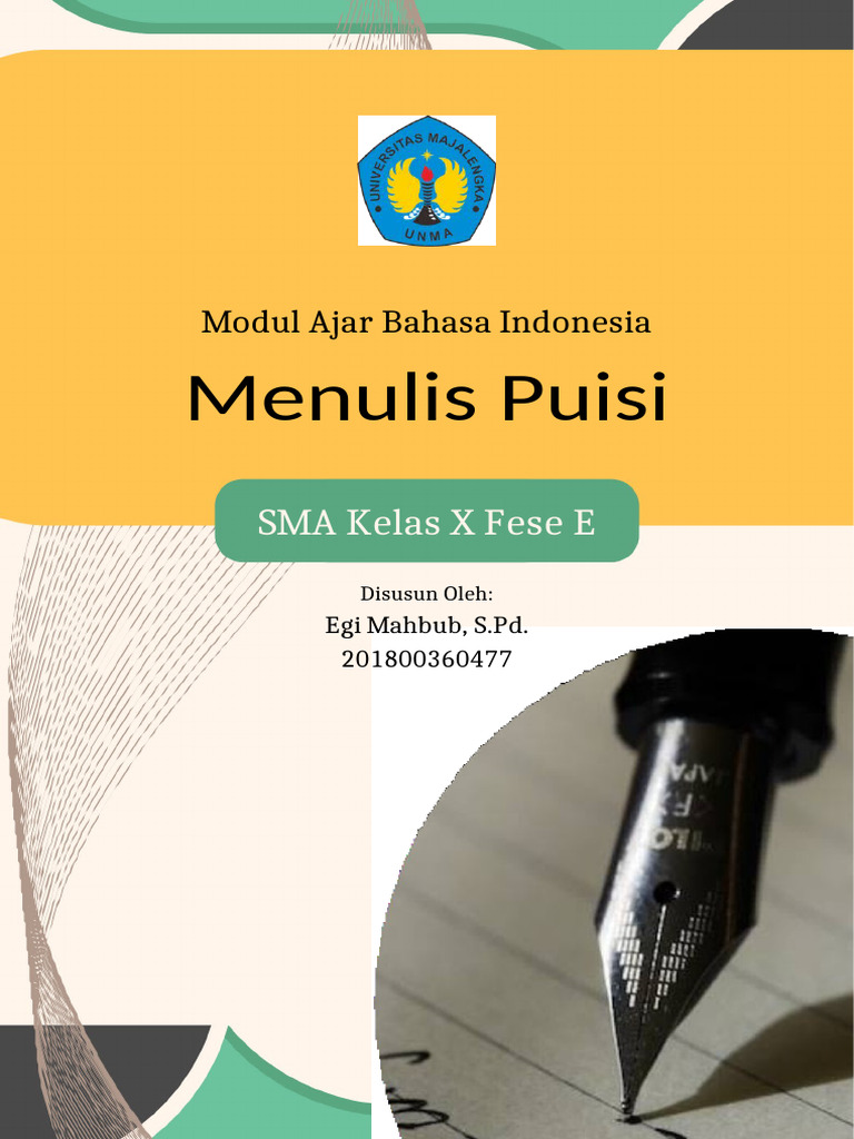Kuning Krem Profesional Sampul Modul Ajar Bahasa Indonesia Dokumen A4 | PDF