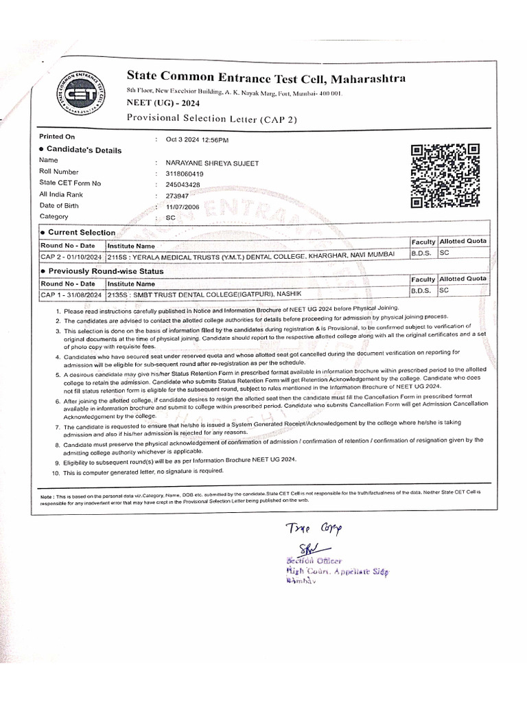 Ymt BDS Form and Cocuments-1 | PDF