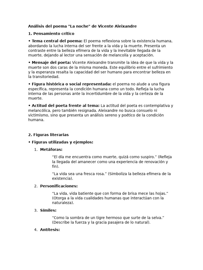 Análisis Del Poema | PDF | Metro (poesía) | Ritmo