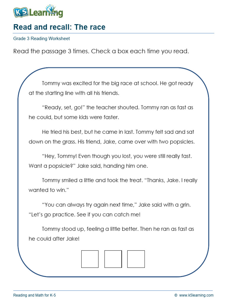 Grade 3 Read Recall E2l | PDF