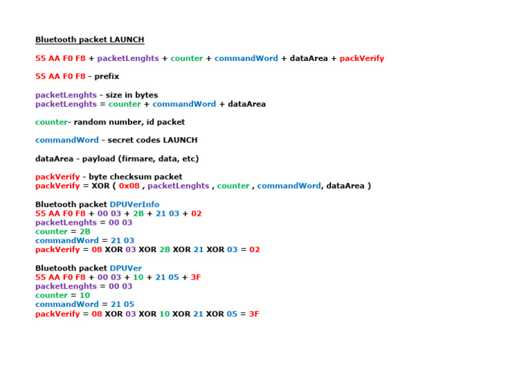 Bluetooth Packet LAUNCH | PDF