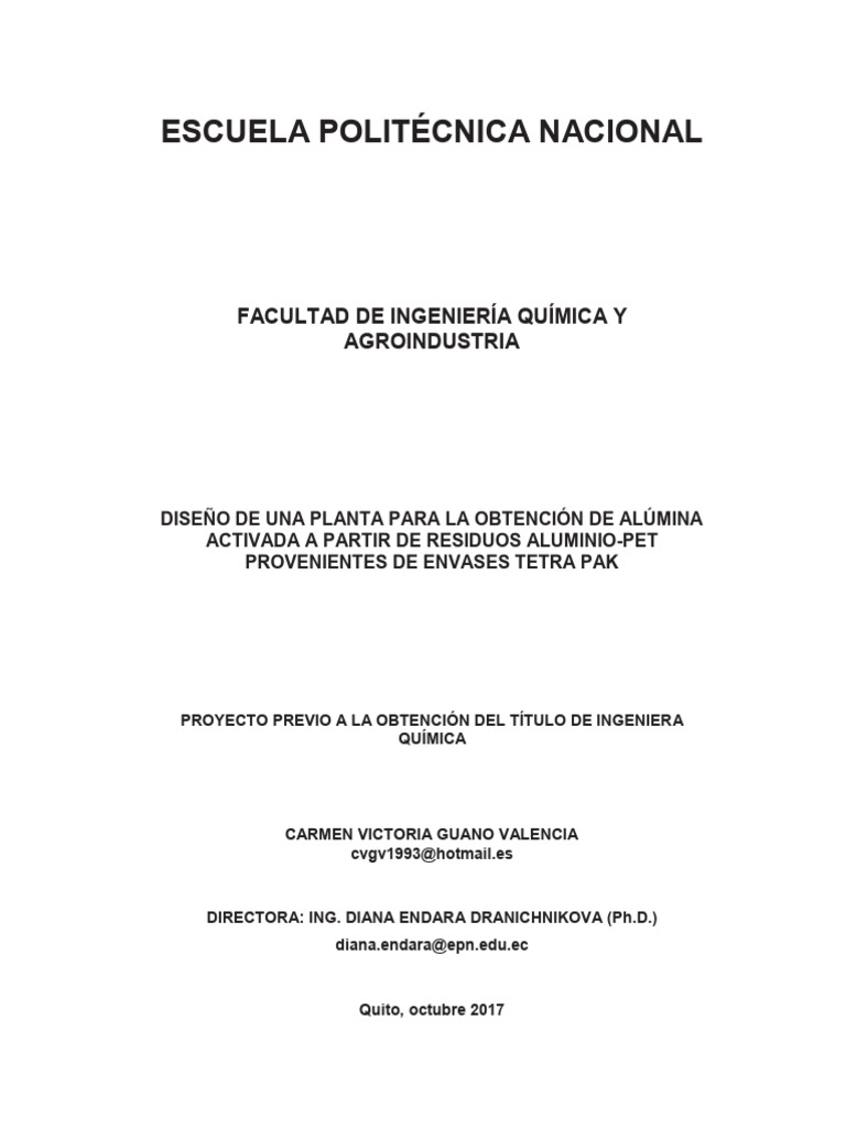 Diseño de Planta para Alúmina Activada | PDF | Combustión | Aluminio