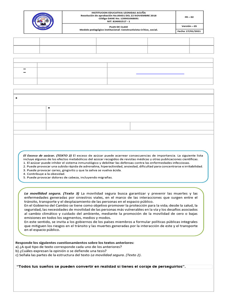 Plan 1. Noveno | PDF | Toreo | Aprendizaje