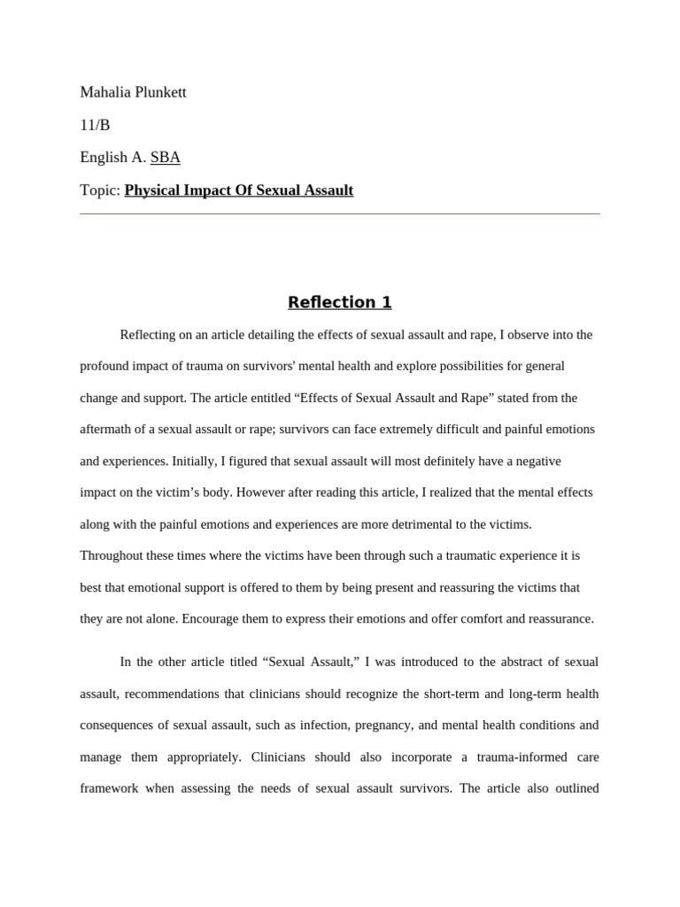 English SBA Reflection | PDF