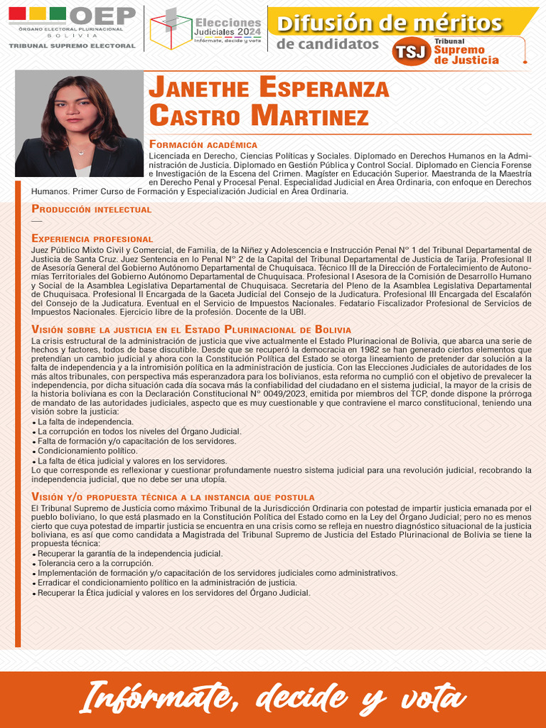 Castro Martinez Janeth TA | PDF | Judicaturas | Bolivia