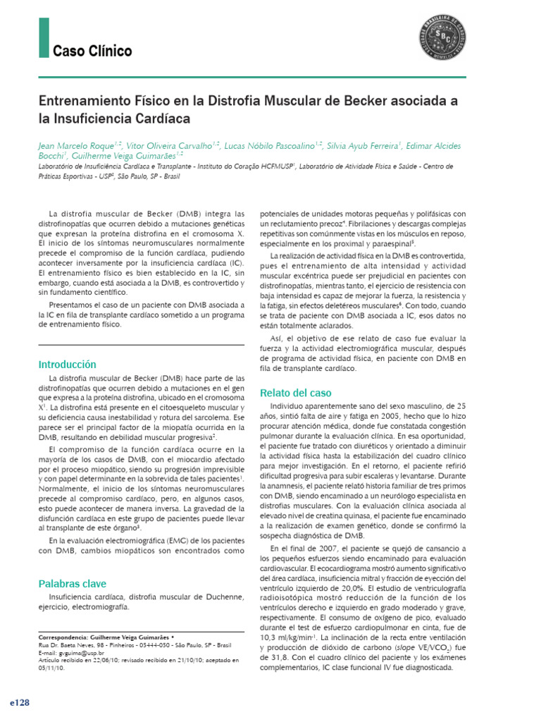 Distrofia Muscular de Becker | PDF | Sistema musculoesquelético