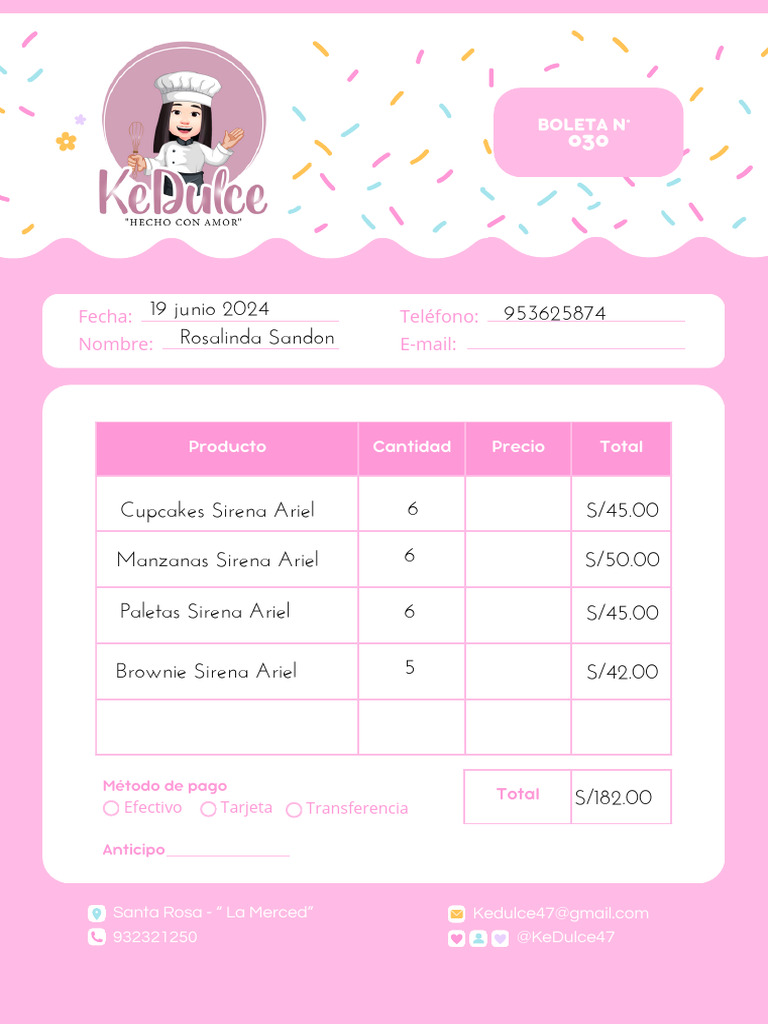 Boleta de Compra: Detalles y Pagos | PDF