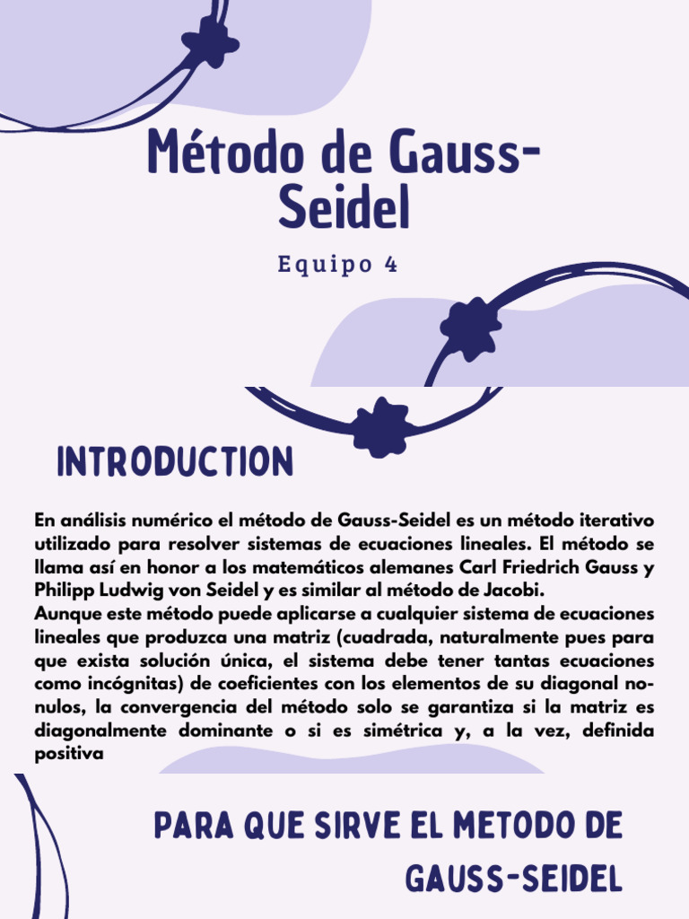 Método de Gauss-Seidel | PDF | Matriz (Matemáticas) | Algoritmos y Estructuras de Datos