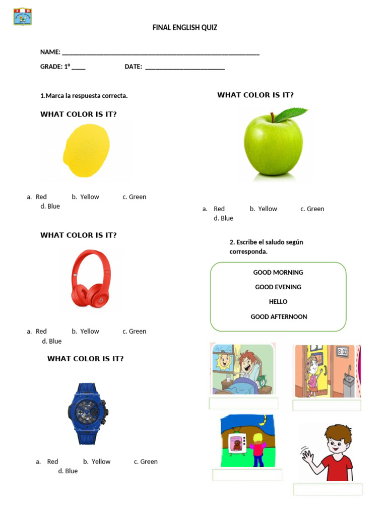 FINAL ENGLISH QUIZ 2 | PDF