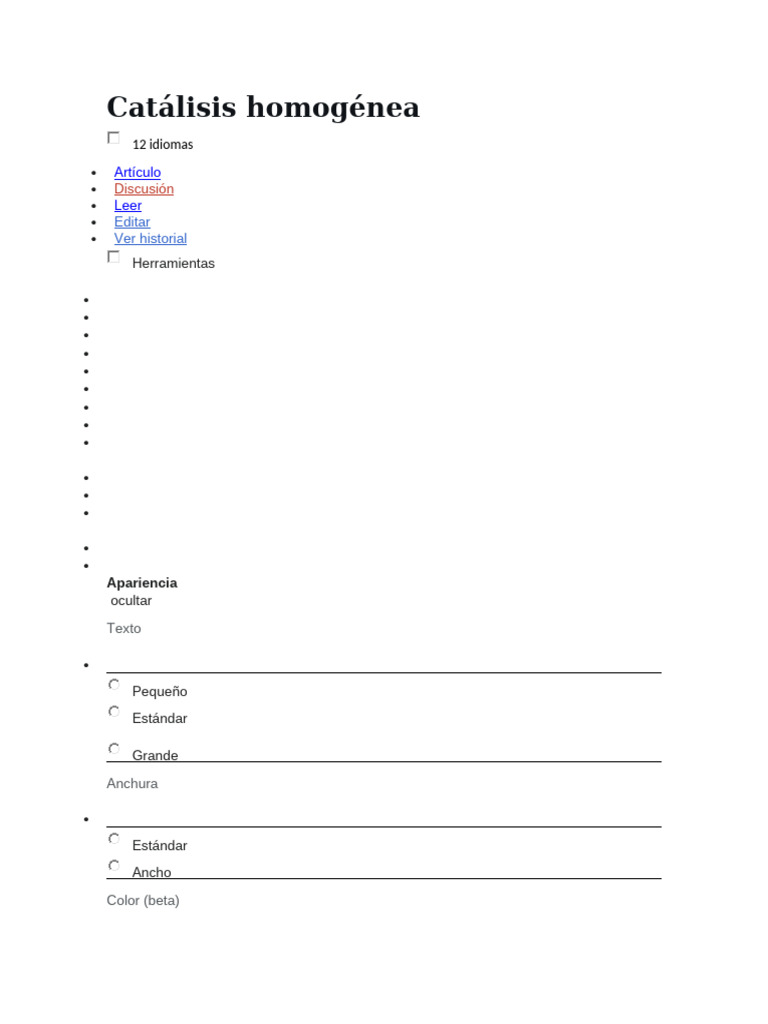 Catalisis Homogenea | PDF | Catálisis | Química