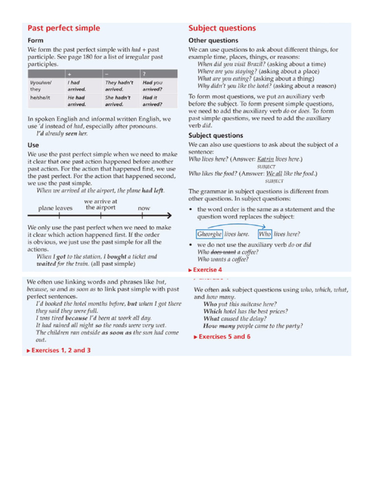 Grammar Unit 6 Life Pre Intermediat | PDF
