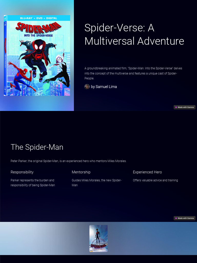 Spider Verse A Multiversal Adventure | PDF | Spider Man | Characters ...