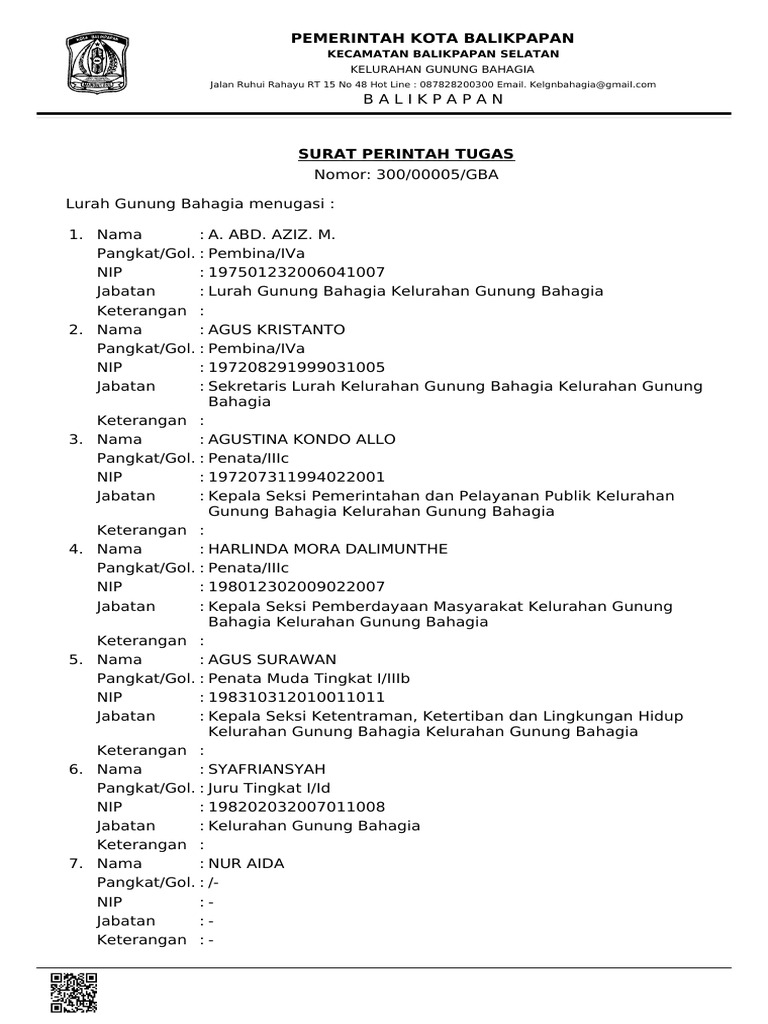 Surat Tugas Posko | PDF