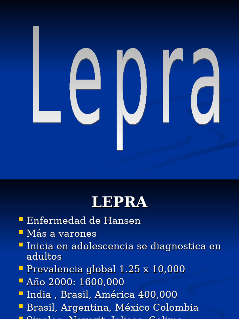 LEPRA | PDF | Lepra | Especialidades Medicas