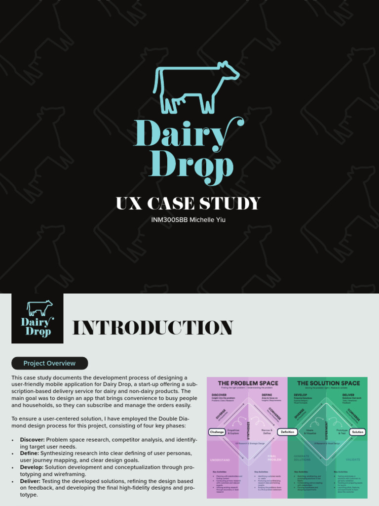 Dairy Drop UX Case Study - Michelle Yiu | PDF | Usability | Design