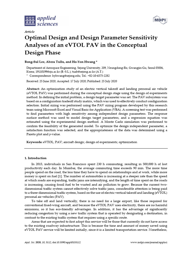 Optimal Design and Design Parameter Sensitivity An | PDF | P Value | Drag (Physics)