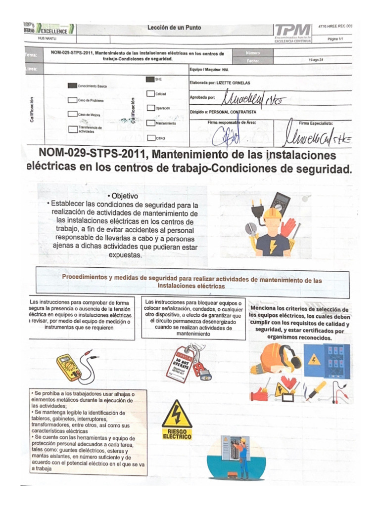 Lección de un Punto sem 34 NOM 029 | PDF