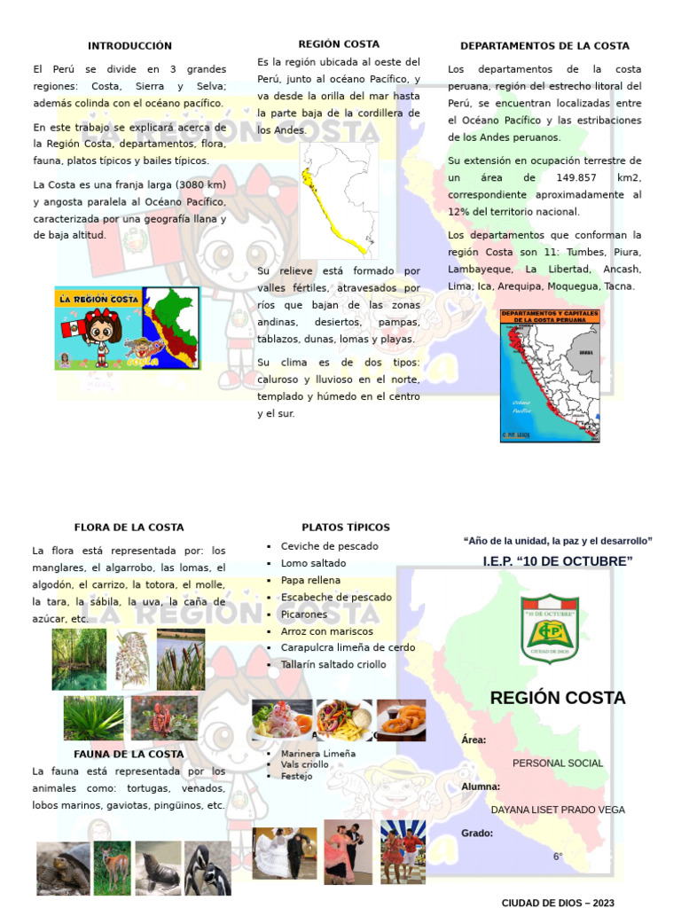 Región Costa del Perú: Flora, Fauna y Cultura | PDF | Perú | Andes