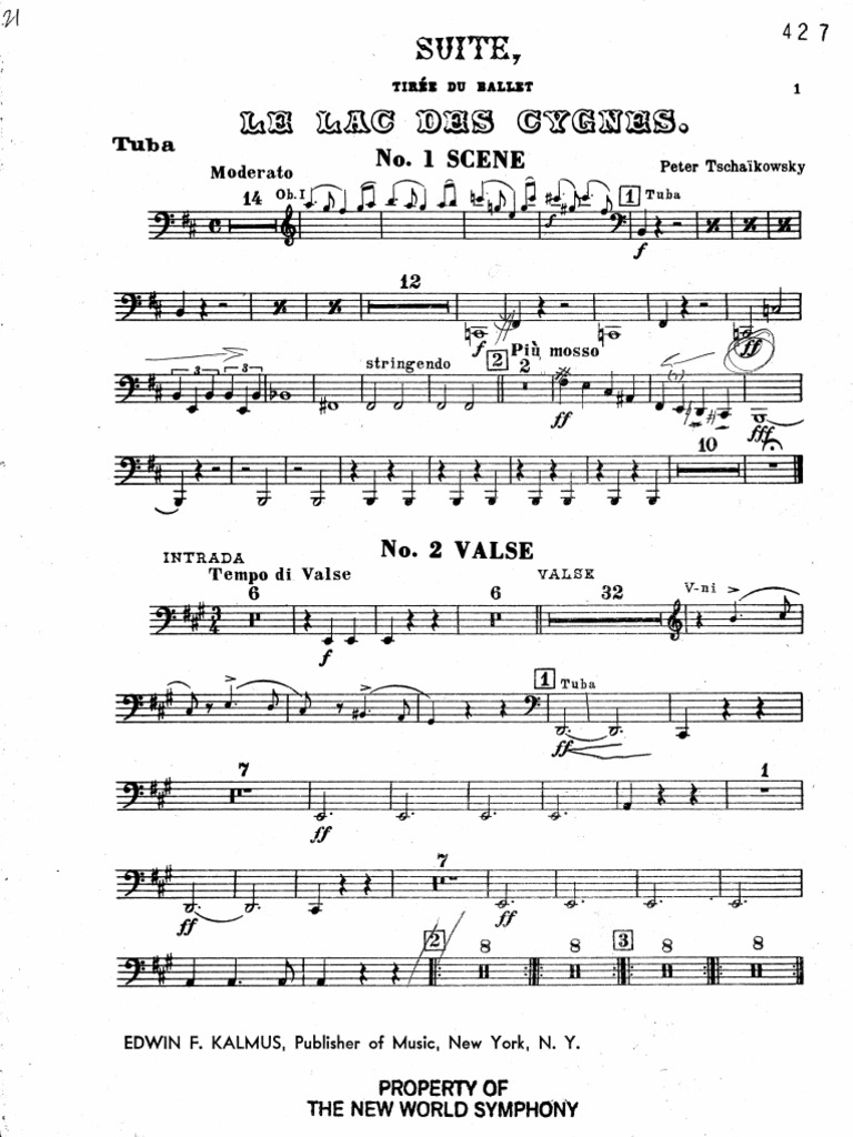 Tchaik. Swan Lake. Tuba | PDF