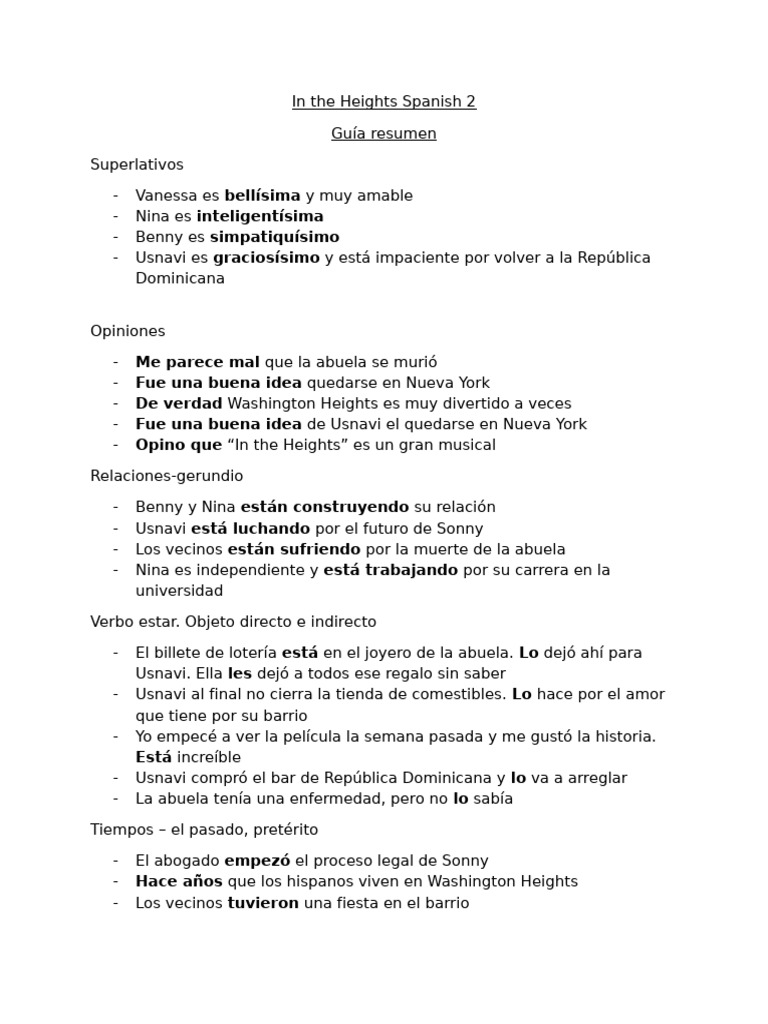 In+the+Heights+Spanish+2 2 | PDF