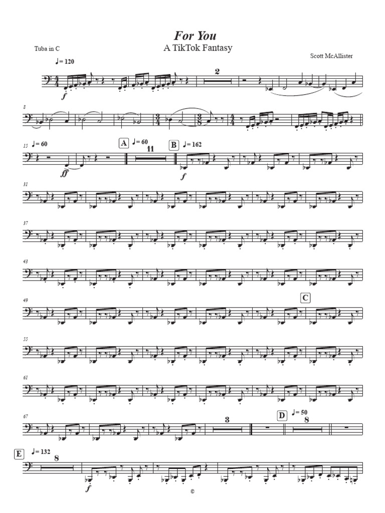 For You FINAL Parts - Tuba | PDF